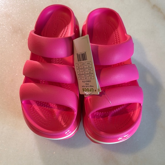 CROCS | Shoes | Crocs Hot Pink Mega Crush Sandals | Poshmark
